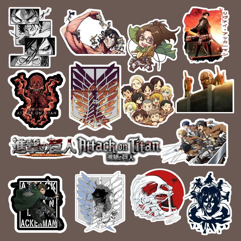 ATTACK ON TITAN Stickers | Vinyl Matte Laminated Waterproof and ...
