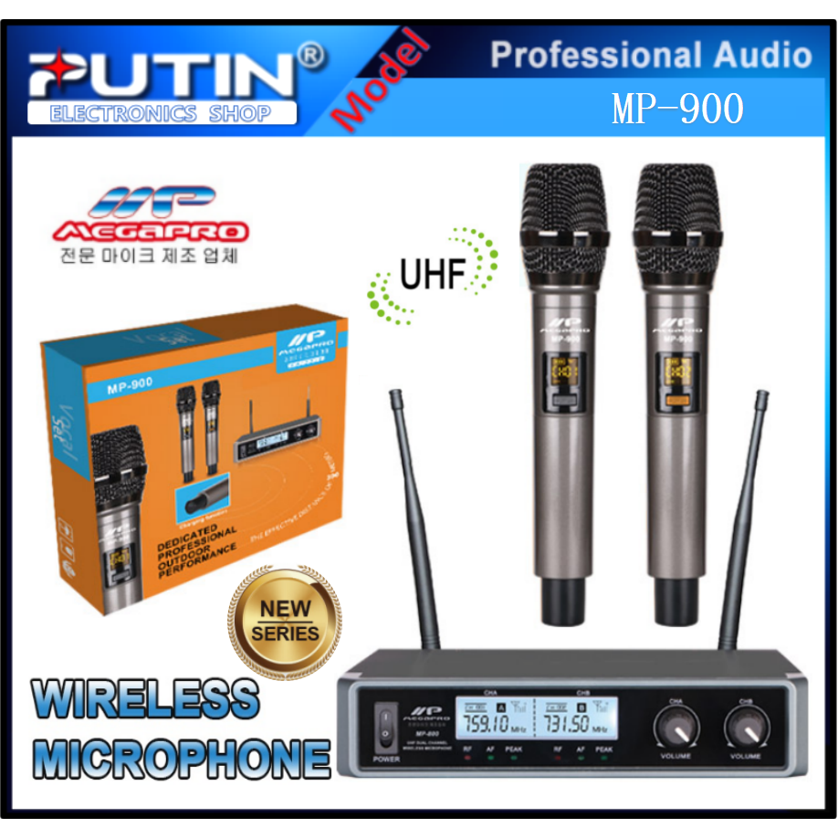 The MEGAPRO MP-900 Wireless Microphone Rechargeable Karaoke MP900 New ...
