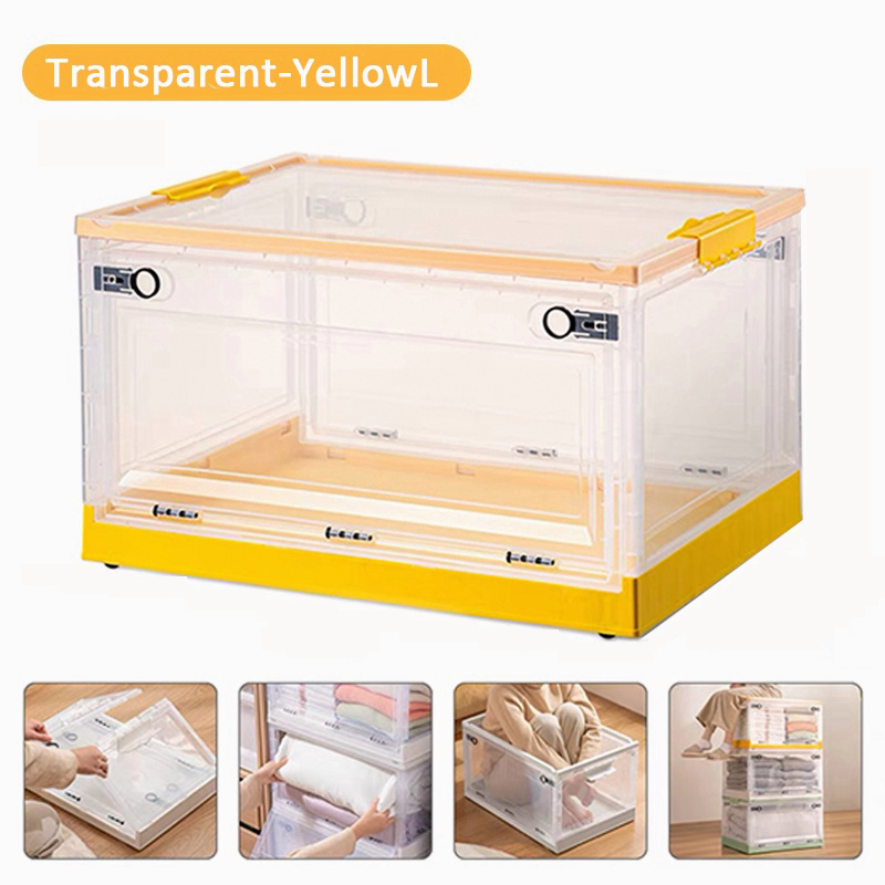 Portable Transparent Storage Box Foldable Storage Cabinet Multi Storage ...