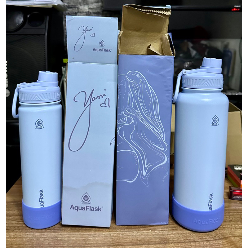 Damaged Box Aquaflask Yassi Poppy Blue | Shopee Philippines