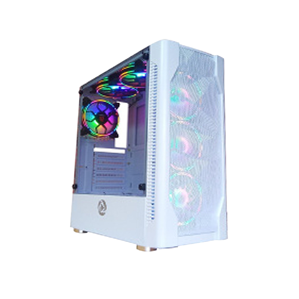 Inplay Meteor 03 tempered glass ATX case white/black pc case gaming ...