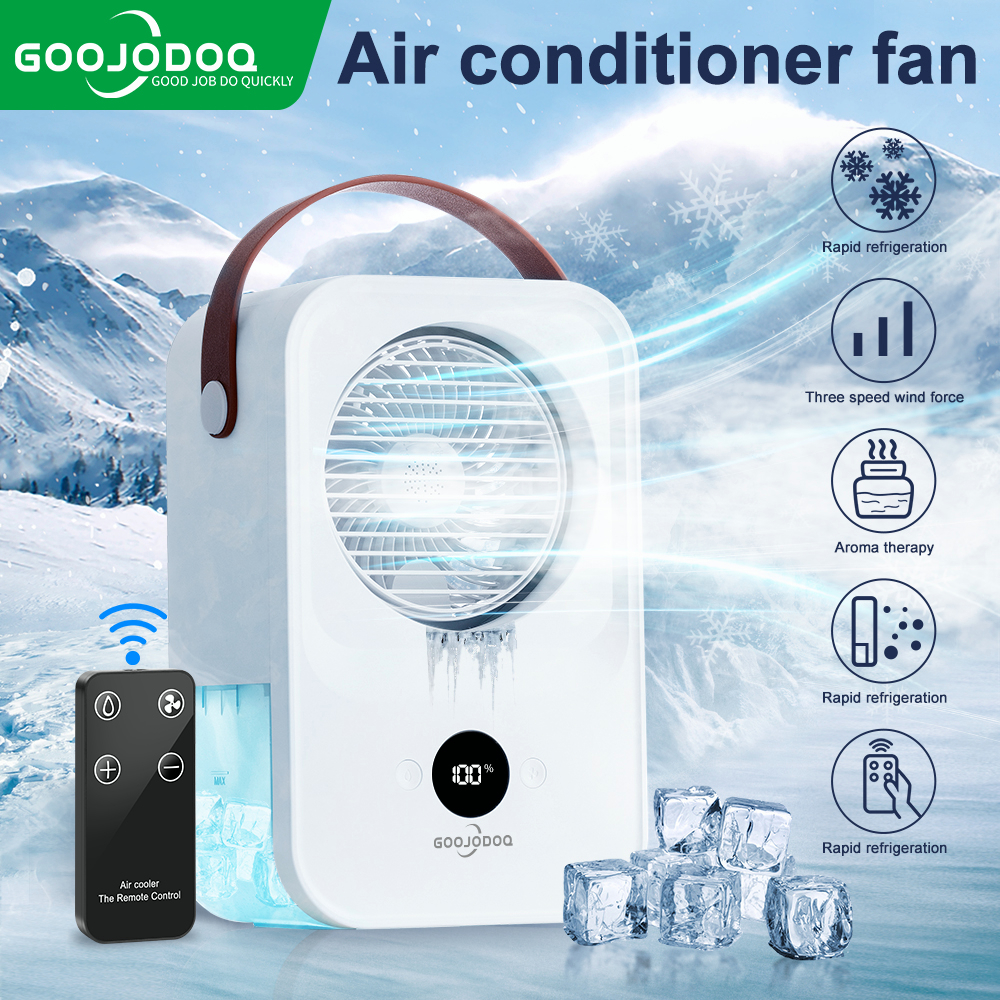 Fan with Ice Cooler for Room Mini Aircon Humidifier Portable Fan ...