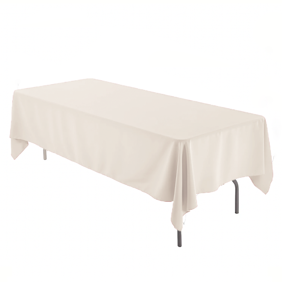 Plain Table Cloth Geena Wedding Rectangular Tablecloths Elegant Cover ...