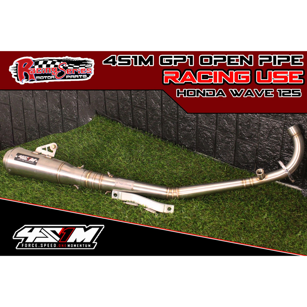 4S1M GP1 open pipe Honda wave110/ Suzuki smash 110 (racing use ...