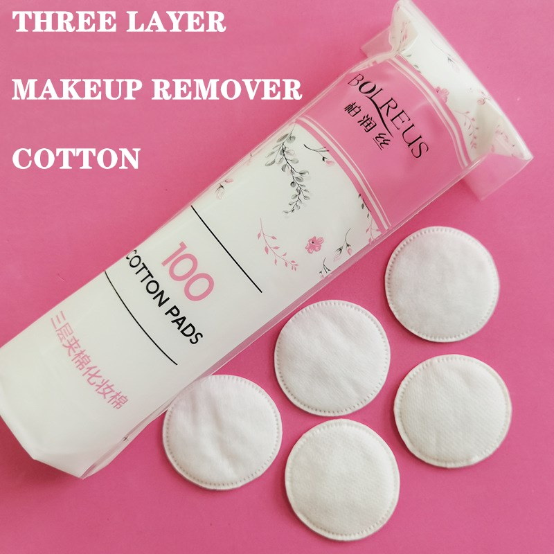 100pcs Round Makeup Remover Pads Makeup Cotton Pads Cleansing Towel ...