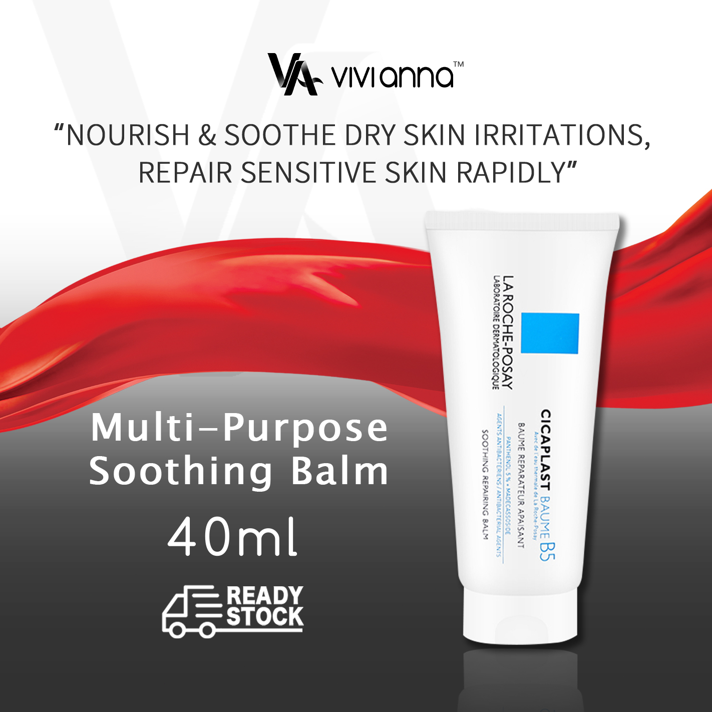 La Roche Posay B5 40ML, Cicaplast Baume B5 Soothing Cream, Multi ...