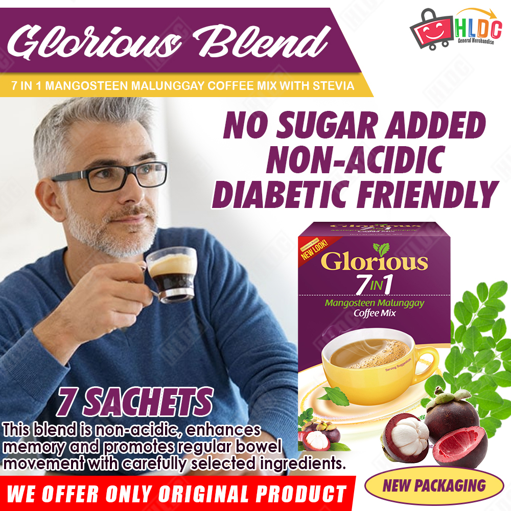 Glorious Blend 7 in 1 Coffee Mix ( 7 Sachets ) with Stevia, Non Acidic ...