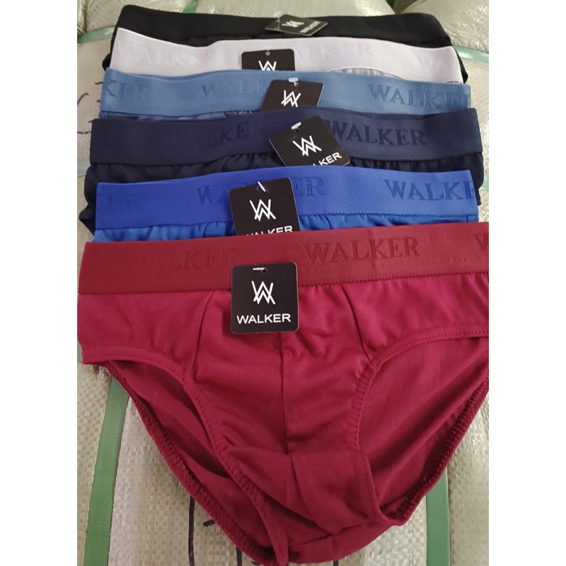 Brief WALKER briefs 6 PCS men’s Underwear cotton good quality | Shopee ...