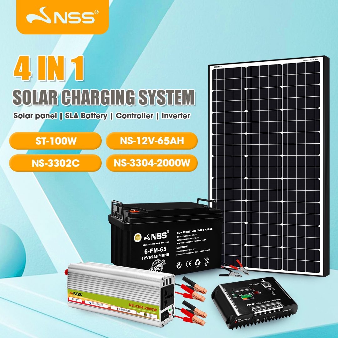 NSS 4in1 solar panel complete set for home appliances with battery ...