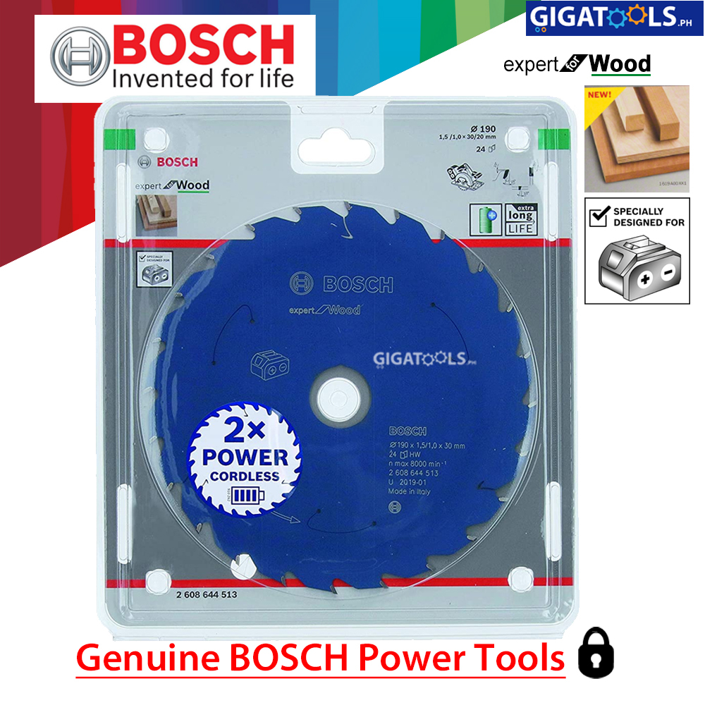 BOSCH 7-1/4" ( 190mm ) 24T Expert for Wood Circular Saw Blade MADE IN ...