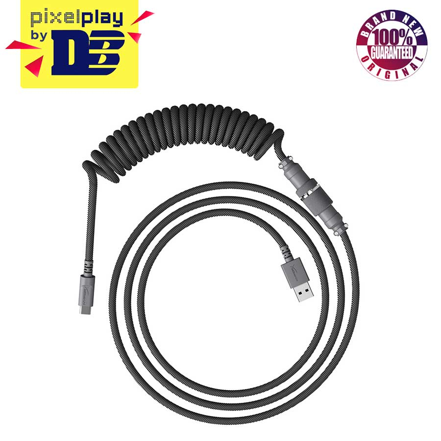 HyperX USB-C Coiled Cable (Gray) (6J678AA) | Shopee Philippines