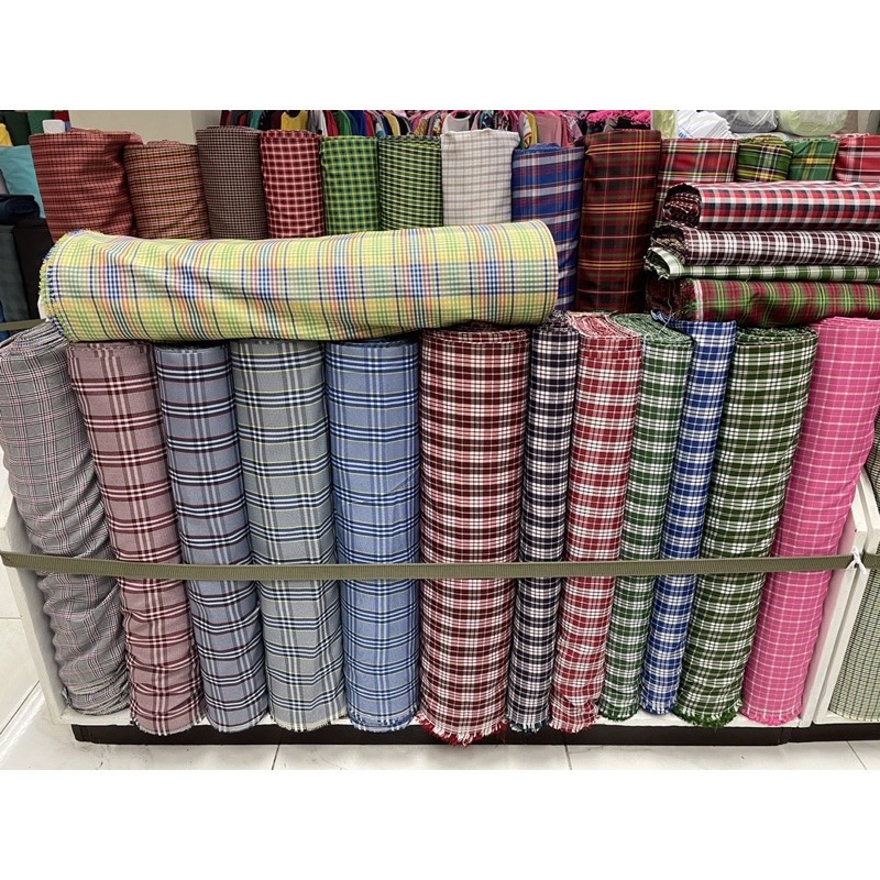 Checkered Oxford Woven Fabric 60" Width for School Uniform by YARD SET ...