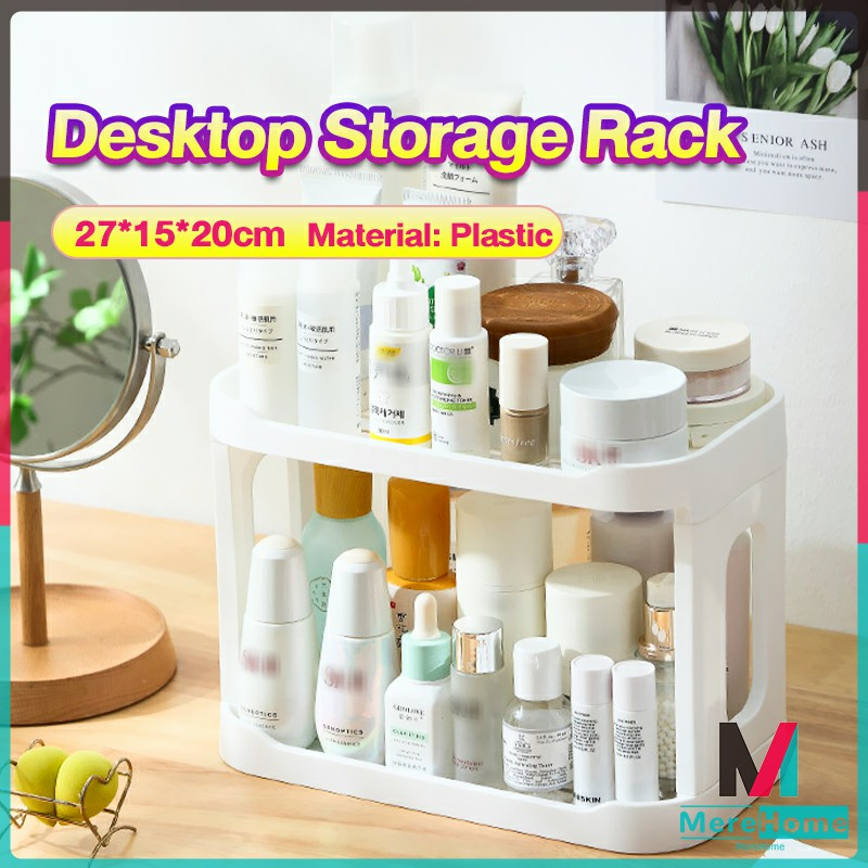 2 Layers Simple Desktop Storage Rack Shelf Table Organizer Cosmetic ...