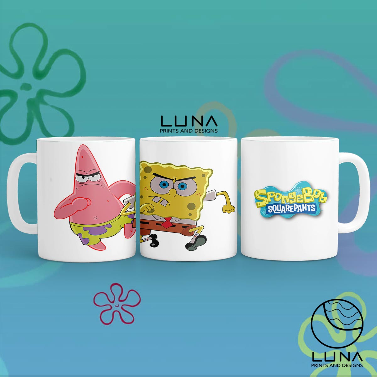 Spongebob Squarepants Mug Collection ( Mr Krabs, Squidward, Patrick ...