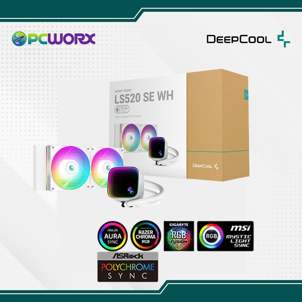 Deepcool R-LS520-WHAMMM-G-1 LS520 SE 240mm AIO ARGB Liquid CPU Cooler White | Shopee Philippines