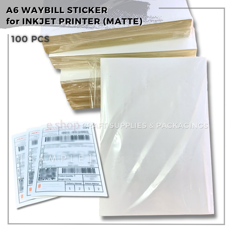 A6 Waybill Size Sticker (Matte) | Shopee Philippines