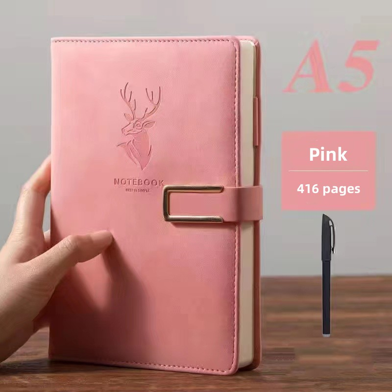 Onhand 416 Pages A5 Faux Leather Thick Business Notebook Journal Diary ...