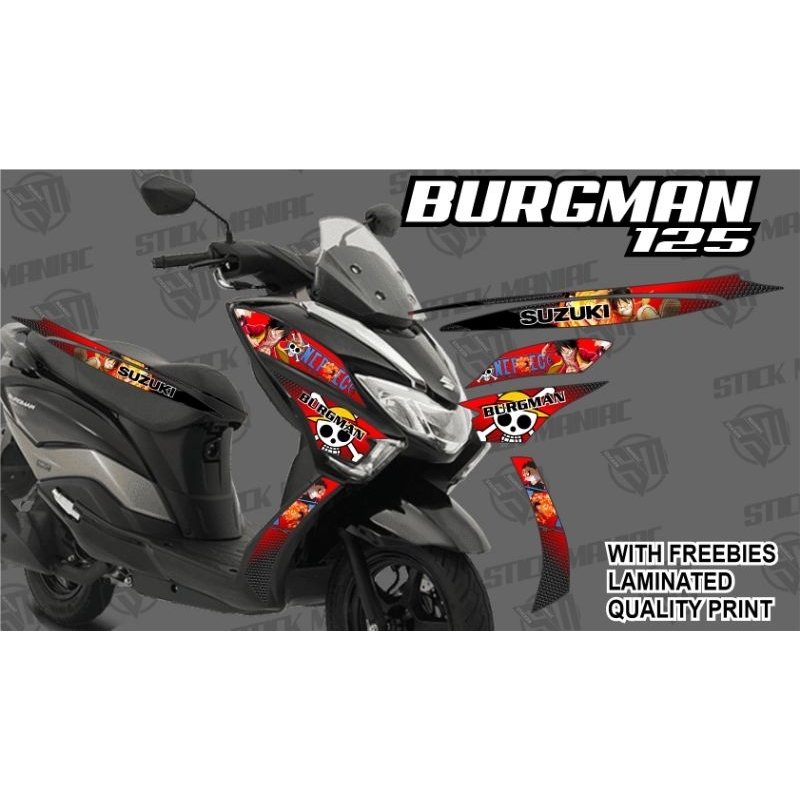 Suzuki burgman 125 decals sticker, Laminated | Shopee Philippines