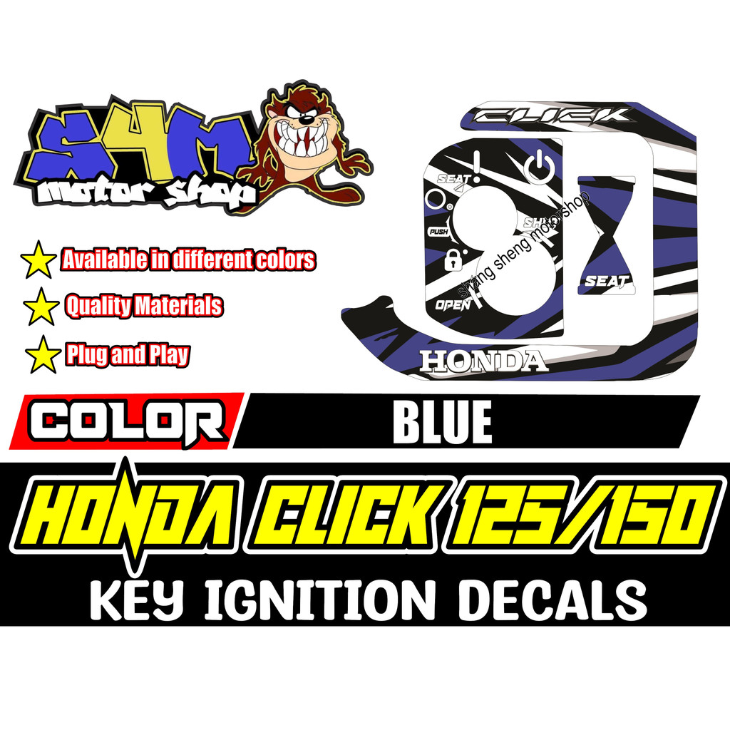 HONDA CLICK 125/150 V2/V3 Key Ignition Sticker / Decals | Shopee ...