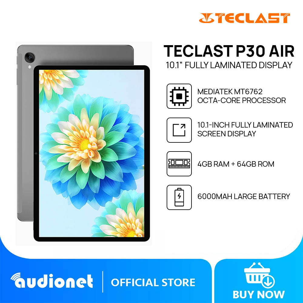 Teclast P30 Air Tablet 4GB RAM 64GB ROM Mediatek MT6762 10.1 FHD IPS ...