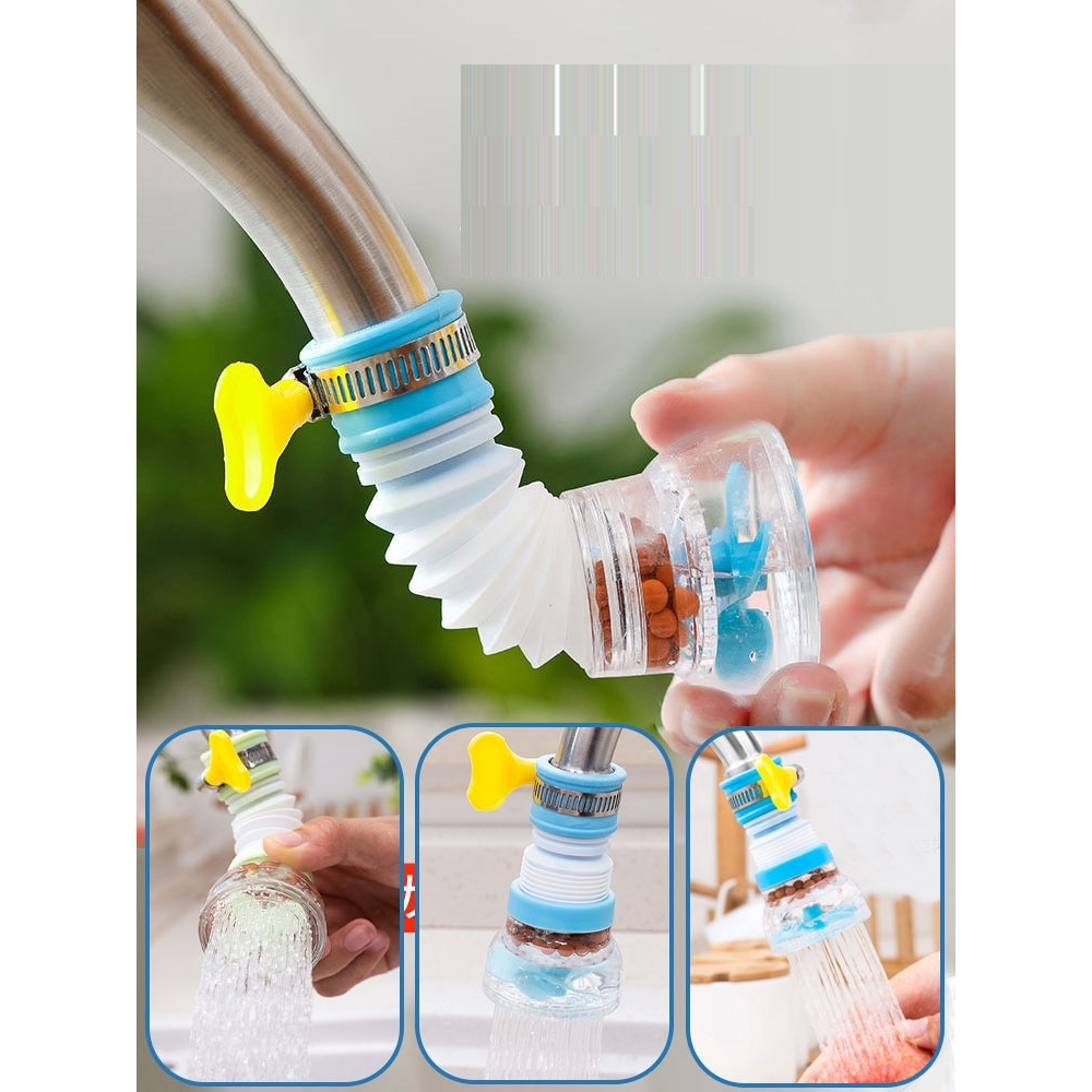 PinSan Fan Adjustable 360 Faucet Extender Faucet Filter Flexible ...