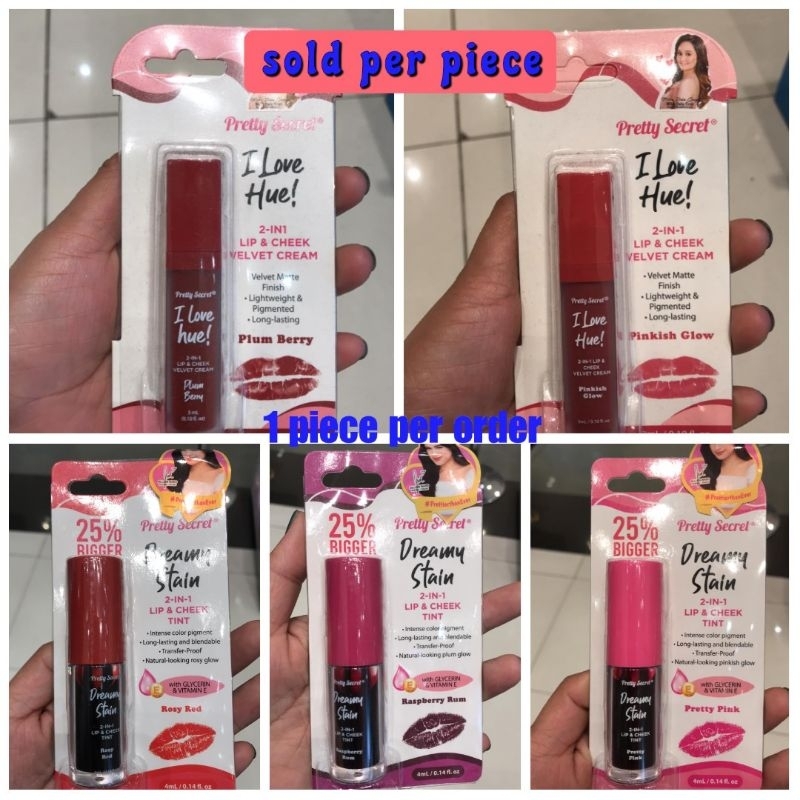 PRETTY SECRET 2-in-1 Lip & Cheek Tint * SOLD PER PIECE * | Shopee ...