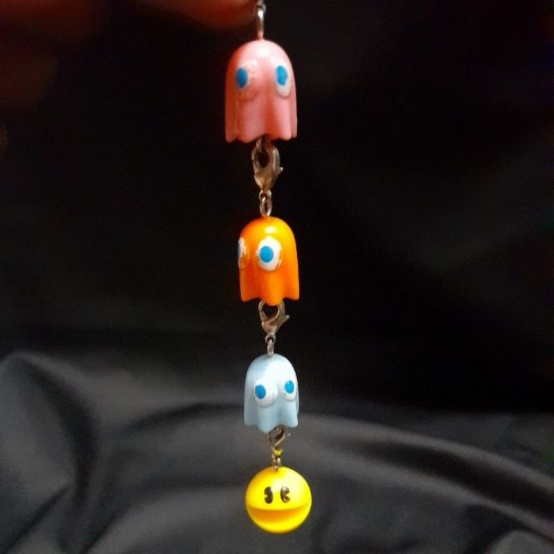 pacman keychain set with namco markings | Shopee Philippines