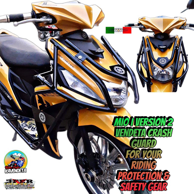 MIO I 125/125s CRASH GUARD POWDER COATED FINISH | Shopee Philippines