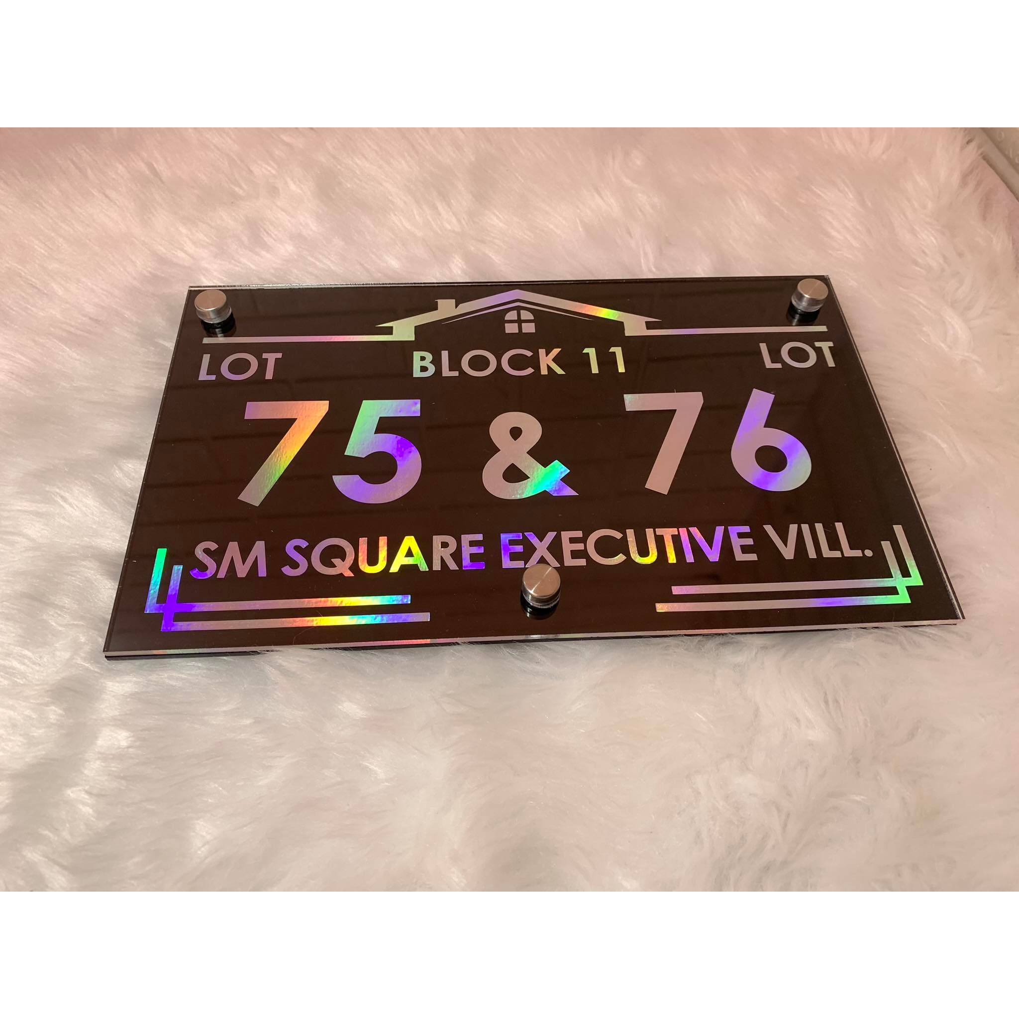 GWorx [Double Layer Acrylic Plate] [A6] Custom Made Home Address Plate ...