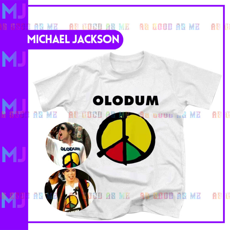 Michael Jackson Same T-shirt Peace and Love Anti War OLODUM Printed Men ...