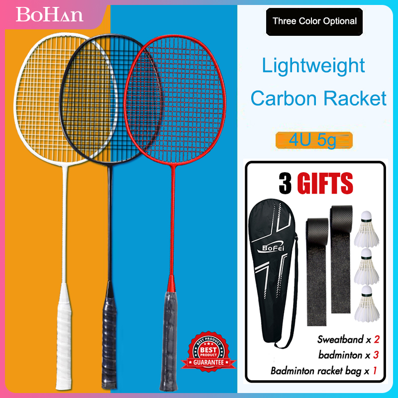 Badminton Racket Original Light 28Lbs 100% Full Carbon Fiber With ...