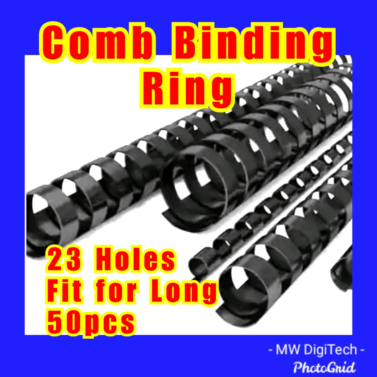 LONG 23 holes, Comb Binding Ring, Ring, Comb Binding Spines Plastic ...