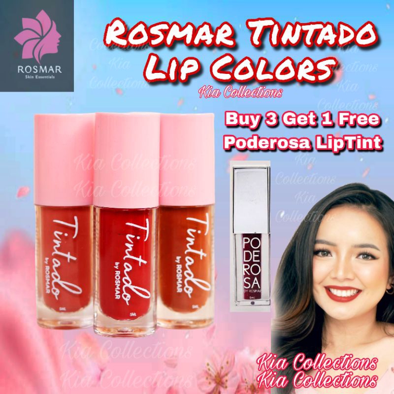 Rosmar Tintado Lip Colors PROMO BUY 3 GET 1 FREE PODEROSA LIP TINT ...