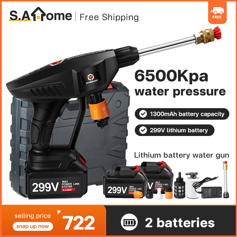 Pressure Washer Portable Car Machine Kit Cordless Car Wash Spray Gun ...