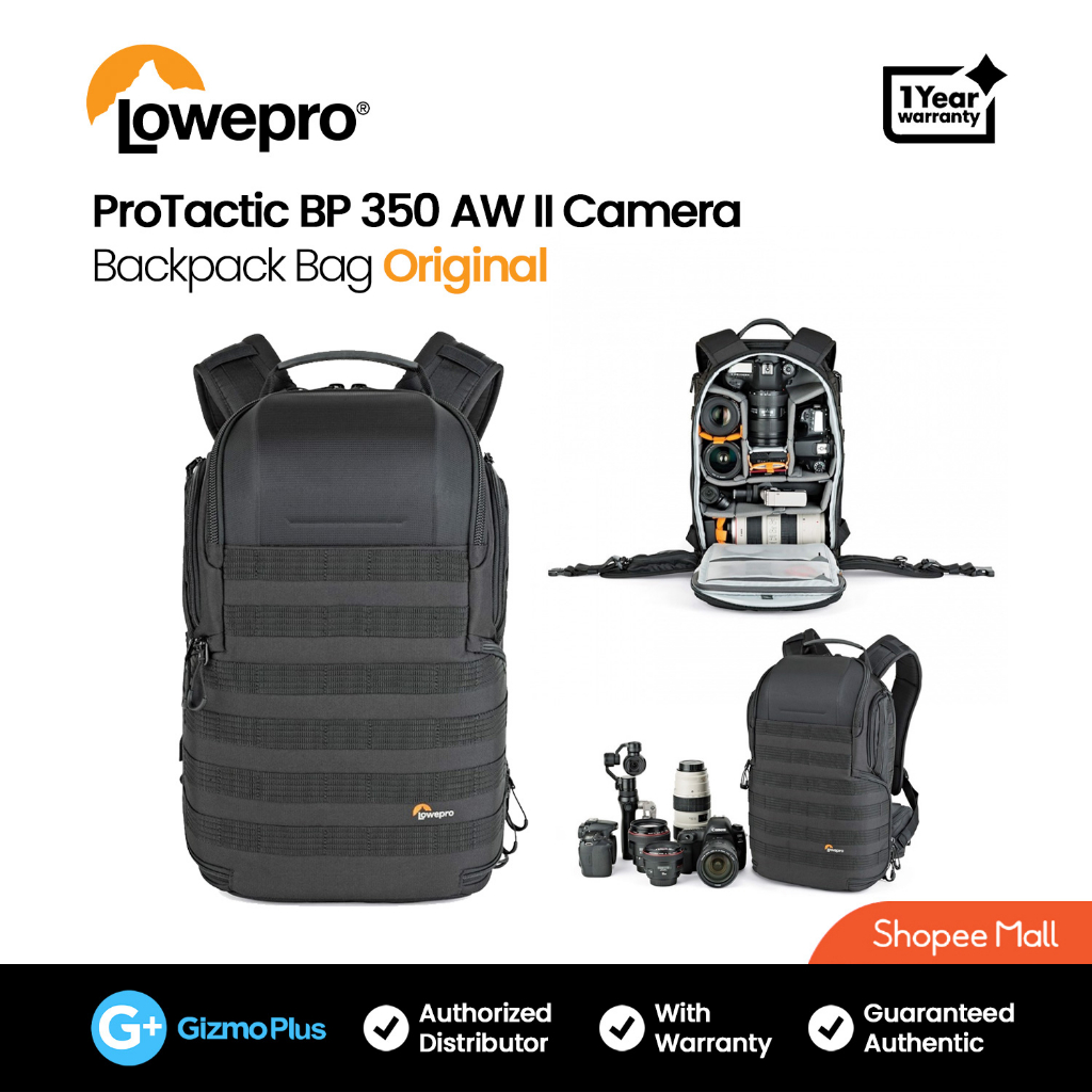 Lowepro ProTactic BP 350 AW II Camera and Laptop Backpack (Black ...