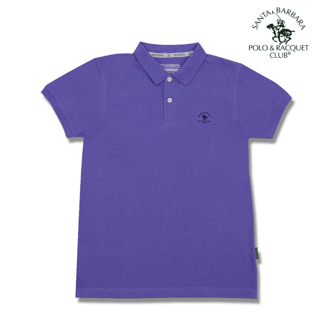 Santa Barbara Polo And Racquet Club Plain Violet Polo Shirt For Men ...