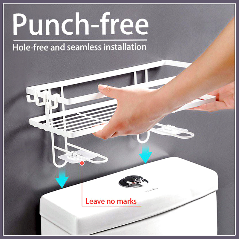 From PH Toilet Shelf Rack Bathroom Storage Rack One Tier Above Toilet ...