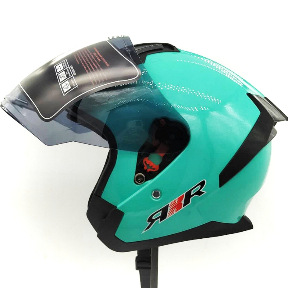 TENSTAR# RXR HALF FACE MOTORCYCLE HELMET with BPS STICKER for ADULTS ...
