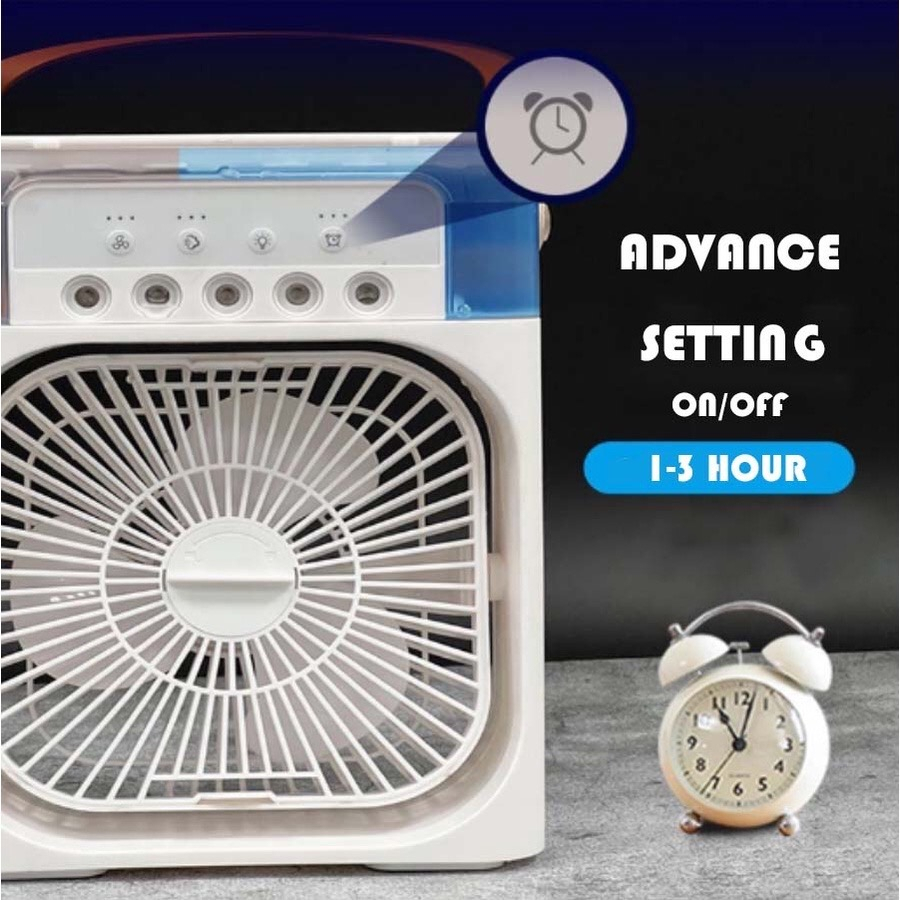Desktop Humidifier Cooler Spray Mist Fan Usb Air Cooling Fan with 7 ...