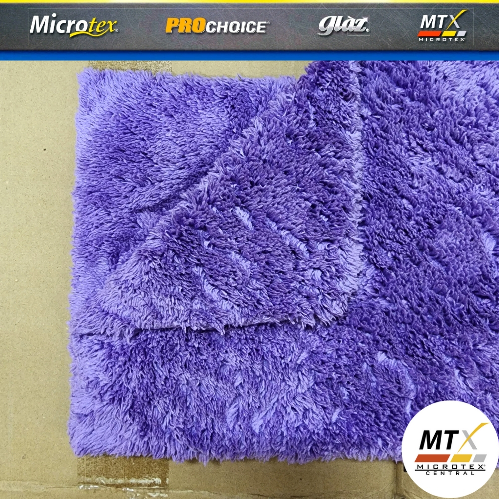 Prospecs Edgeless Microfiber towel (40x40cm) 500gsm Ice Gray and Purple ...