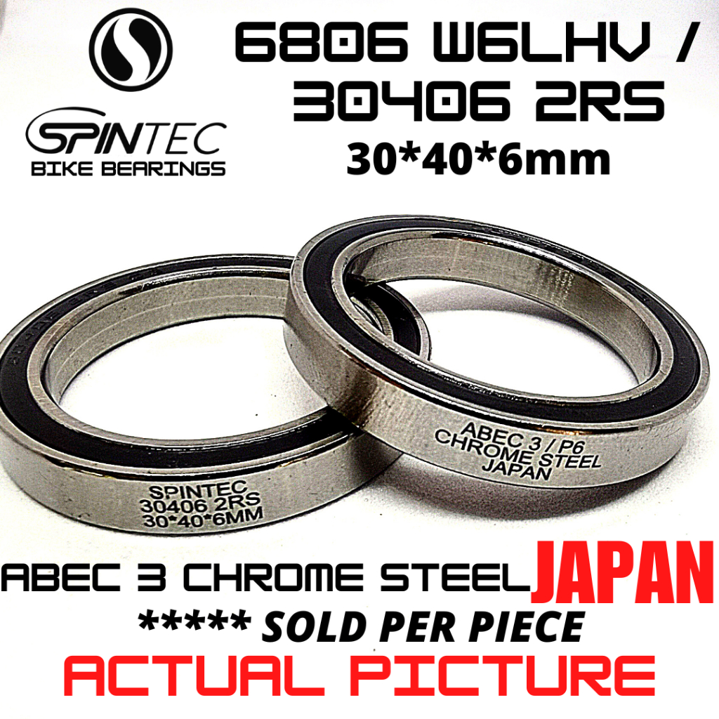 SPINTEC 6806W6LHV / 30406 2RS Japan Chrome Steel Rubber Sealed Bearings ...