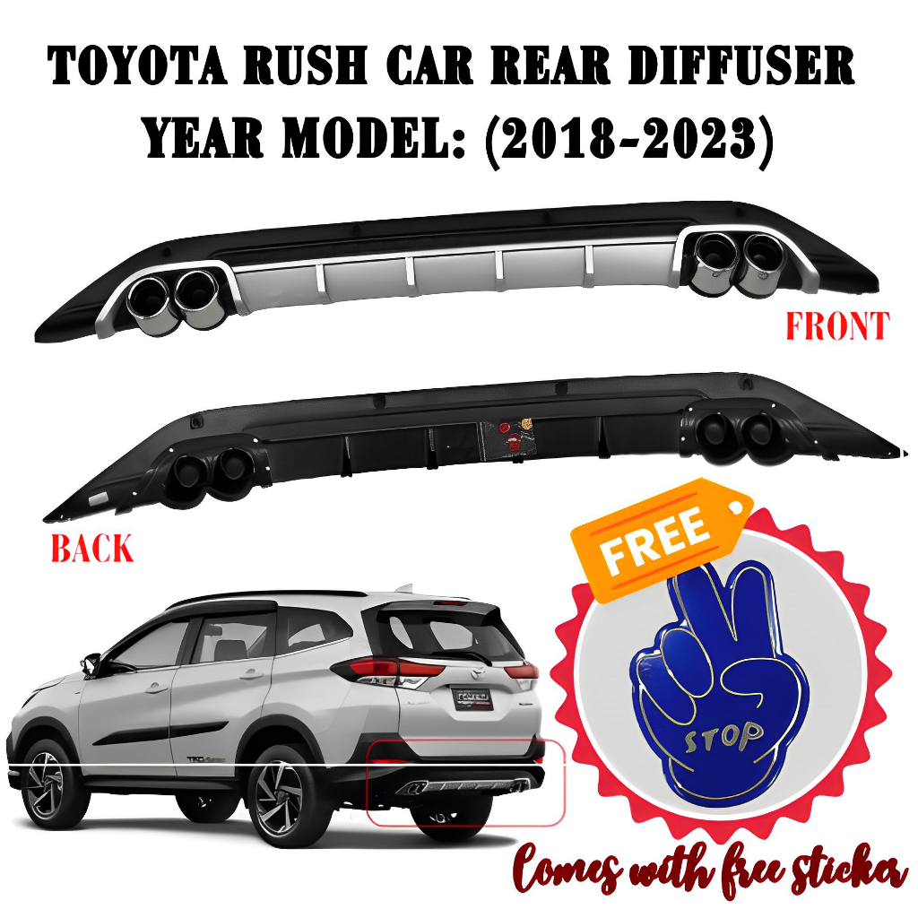 CPAO 2018 2019 2020 2021 2022 2023 TOYOTA RUSH Car Rear Bumper ...