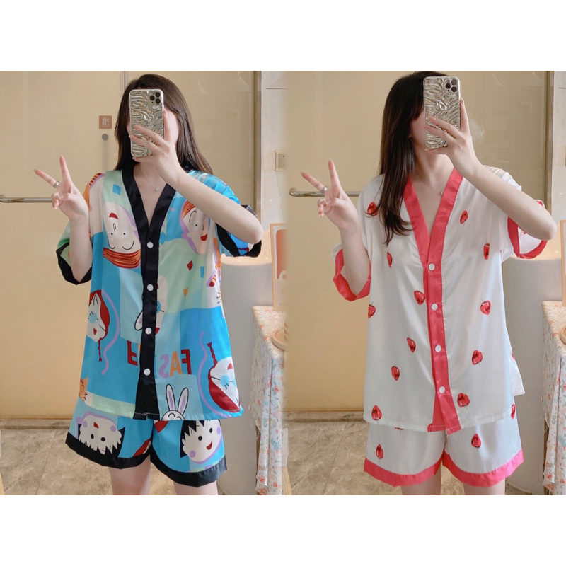 New silk Terno short for adults free size (Mto2XL)/women’s sleepwear ...