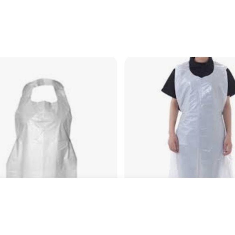 PE APRON White Plastic( Sold per piece) Cod payment | Shopee Philippines