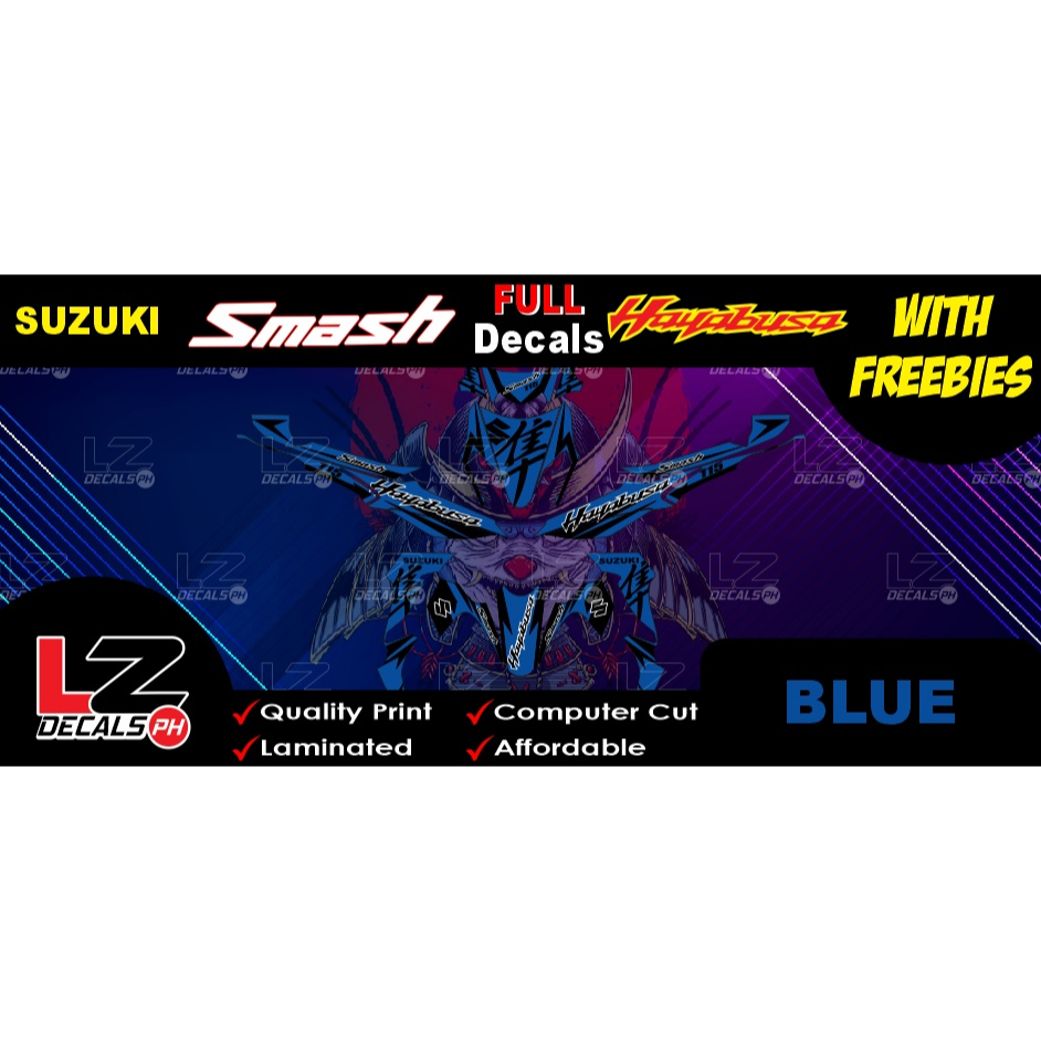 Suzuki Smash 115 Decals / Stickers (Hayabusa) with freebies stickers ...
