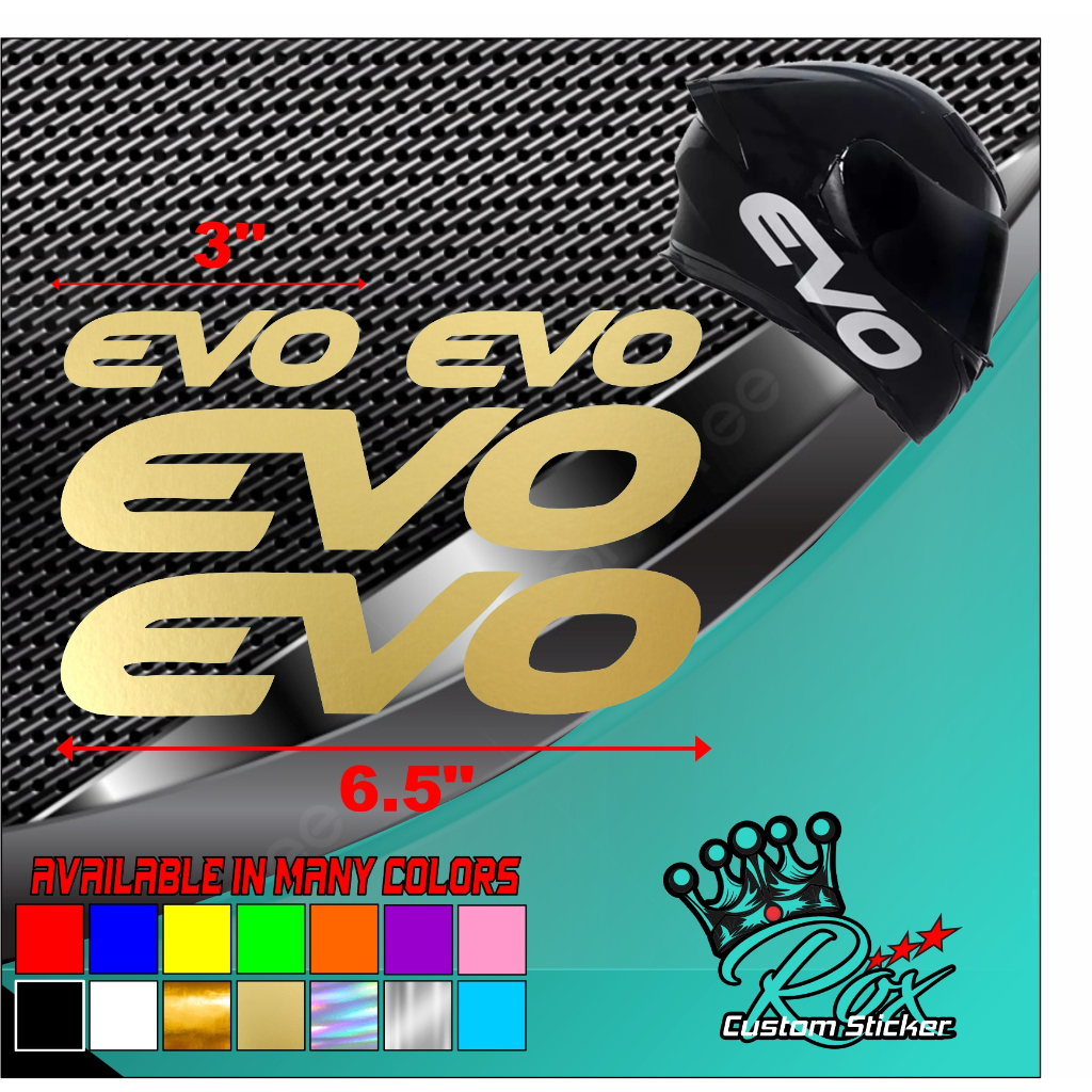 evo helmet sticker set machine cut waterproof | Shopee Philippines