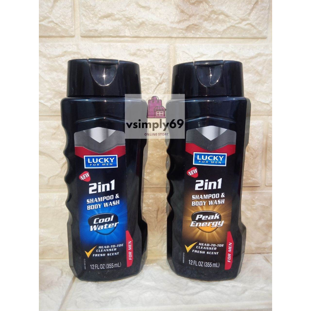 Lucky for Men 2 in 1 Shampoo and Body Wash Made in Turkey 355ml 100% ...