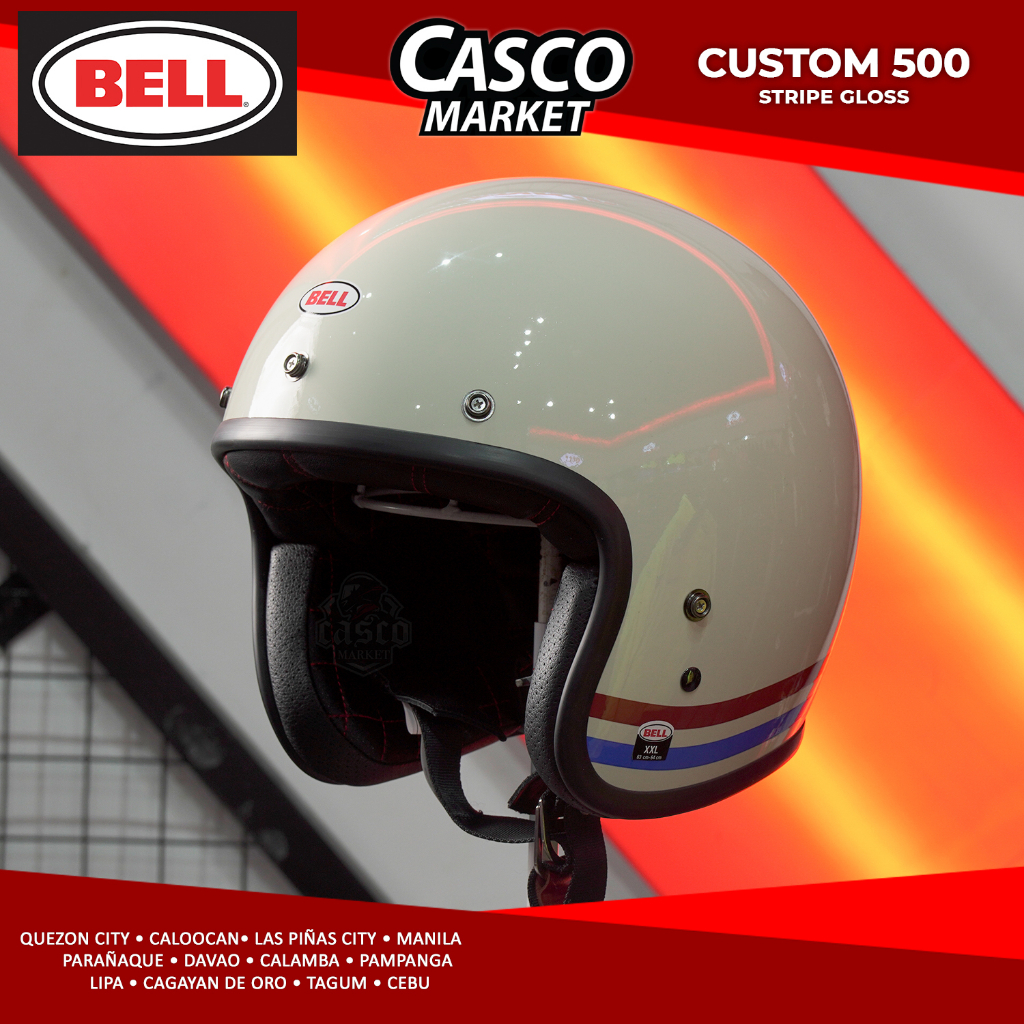 BELL CUSTOM 500 STRIPES OX BLOOD WHITE MODERN CLASSIC OPEN FACE ...