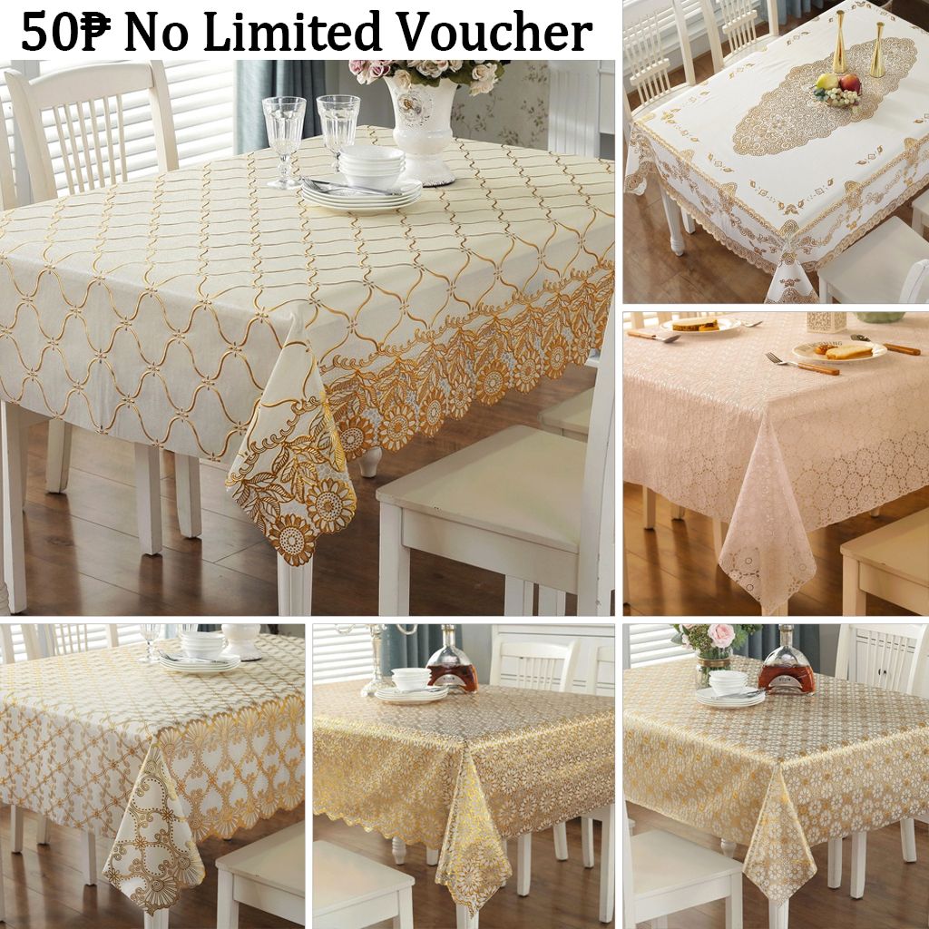 4/6/8/10 Seater Tablecloth Waterproof Oil-proof Table Linen Tableover ...