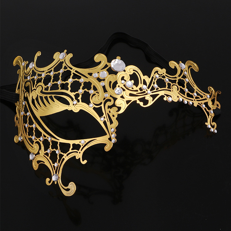 Metal Mask Female Masquerade Sexy Party Hollow Gold Mask Adult Princess ...